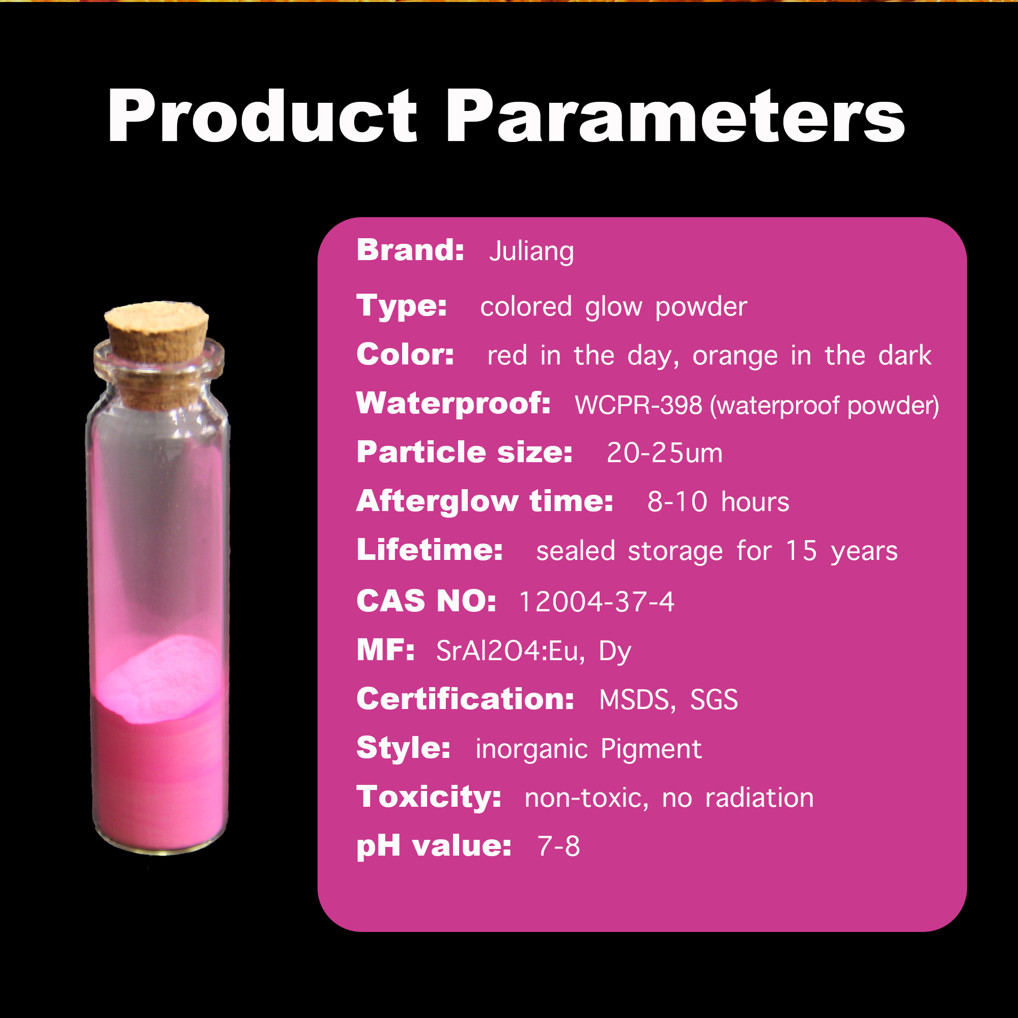 CPR-398 Colored Pink Powder 20um Particle Size Long Effect Non-toxic ...